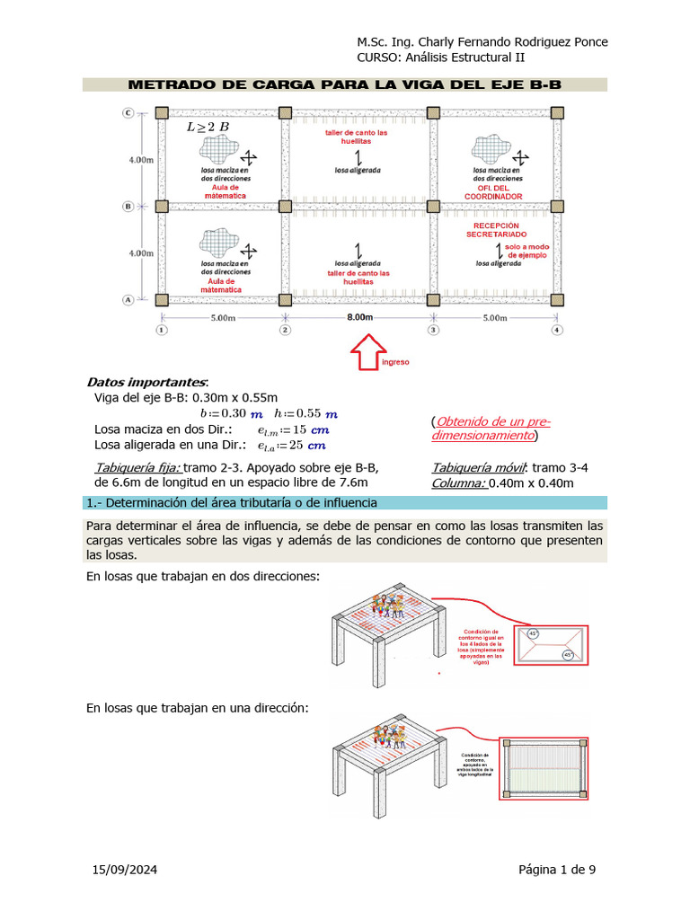 03.2. - Metrado de Carga para Una Viga | PDF | Mecánica | Ingeniería estructural