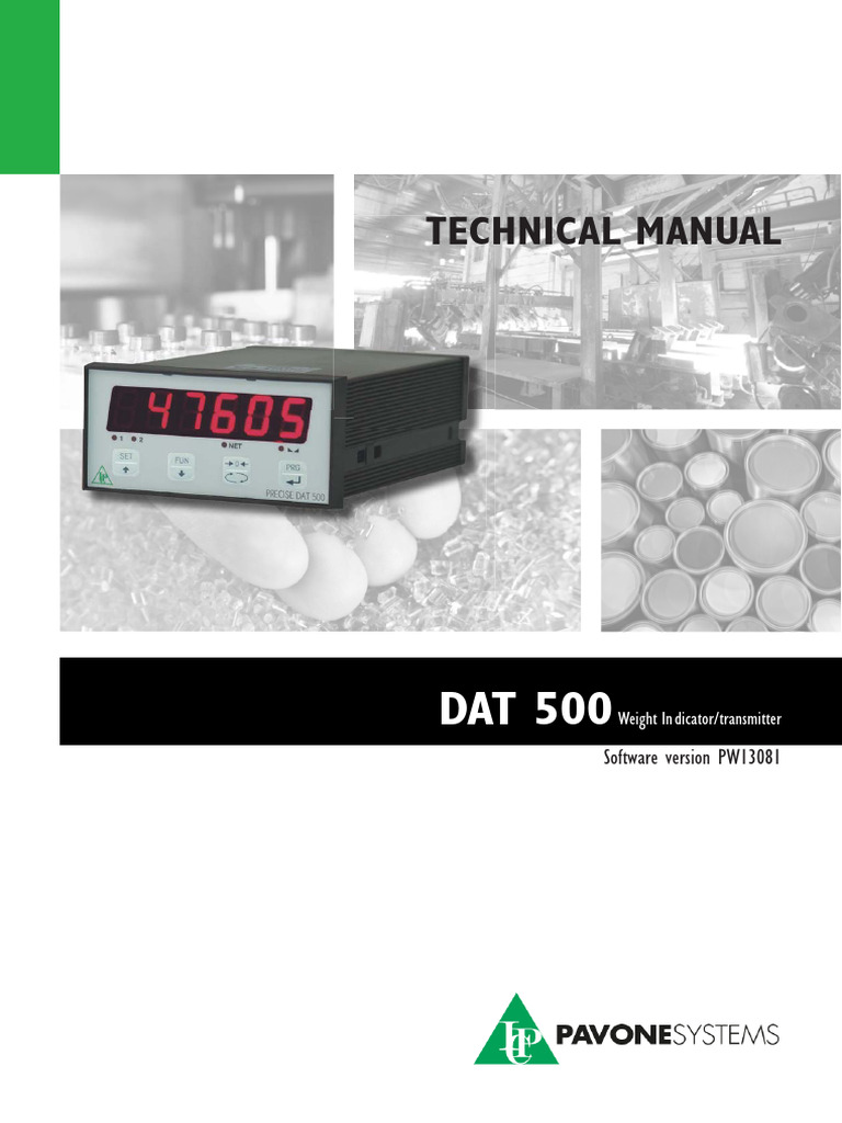 Dat 500 Manual | PDF | Power Supply | Parameter (Computer Programming)