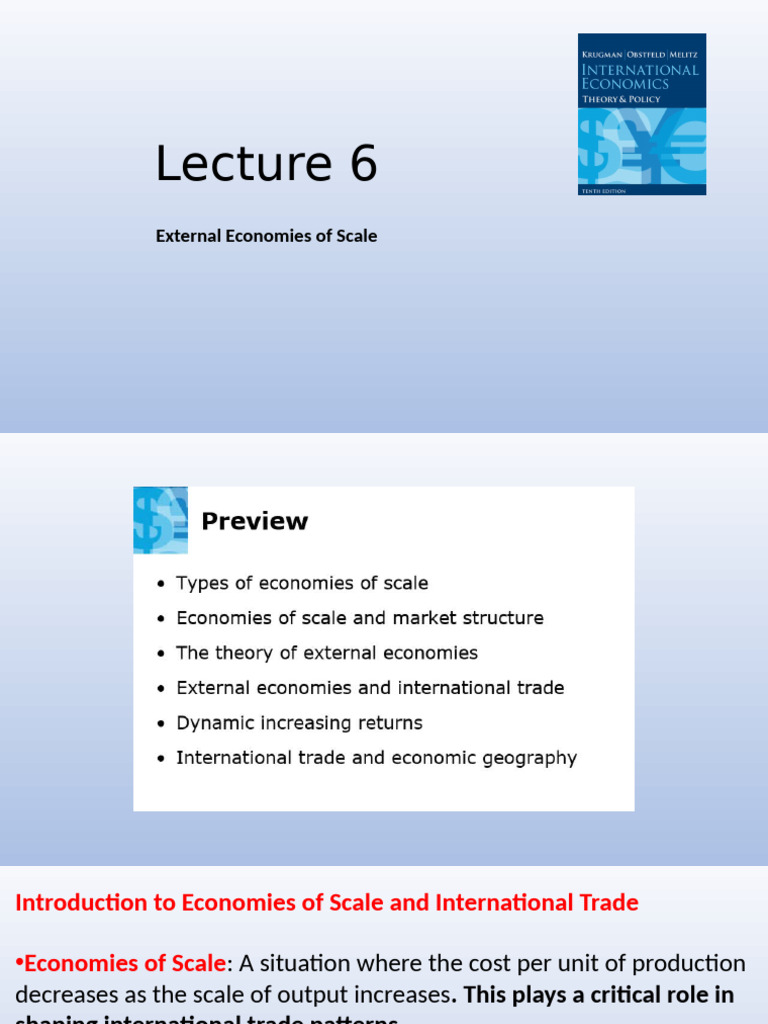Lecture 6. external economies of scale | PDF | Economies Of Scale ...