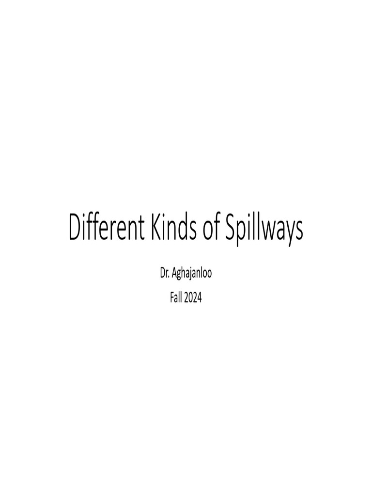 Types of Spillways Explained | PDF