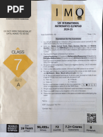 IMO Class 7 Syllabus Overview (2025) | PDF