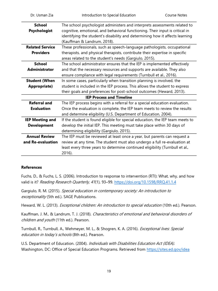 Chapter IV Intro To SPED | PDF | Individualized Education Program | Special Education