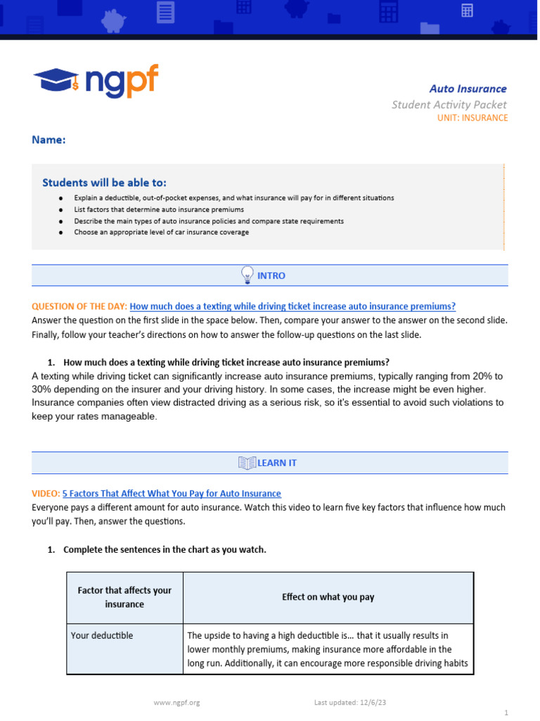Understanding Auto Insurance Basics | PDF | Vehicle Insurance | Insurance