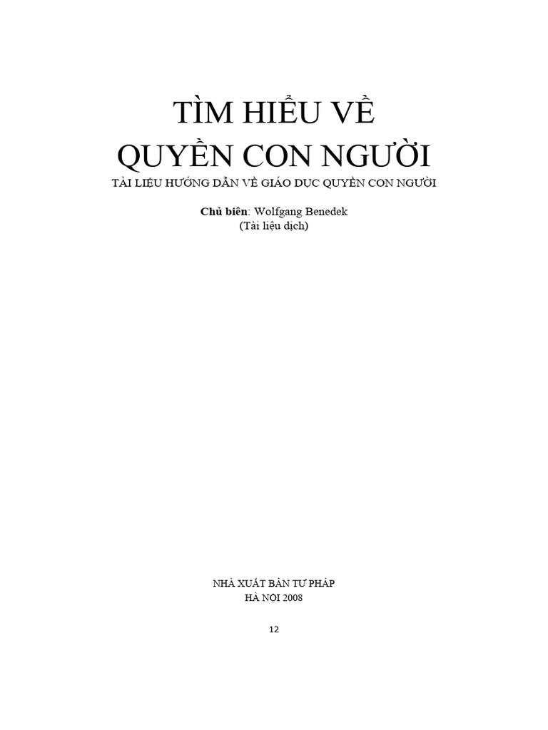 Tim Hieu Ve Quyen Con Nguoi | PDF