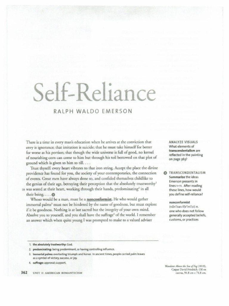 11 - Emerson - Self-Reliance - and - Nature (1) - 3 | PDF