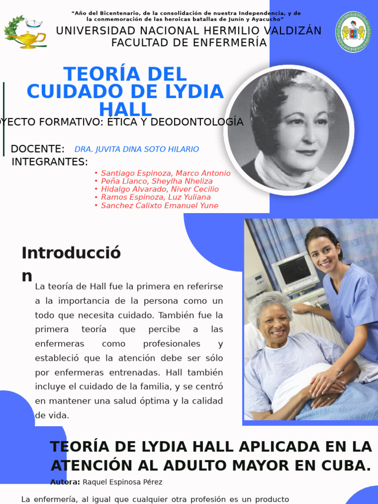 Teoria Del Cuidado de Lydia Hall | PDF | Enfermería | Terapia