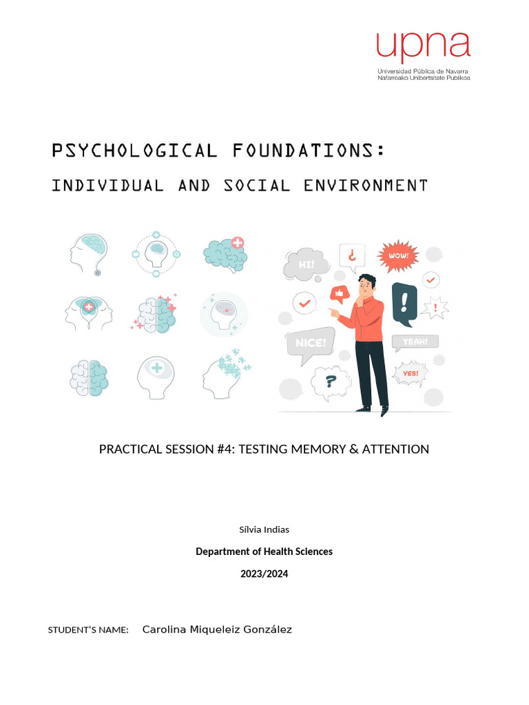 P4. Testing Memory and Attention | PDF | Memory | Attention