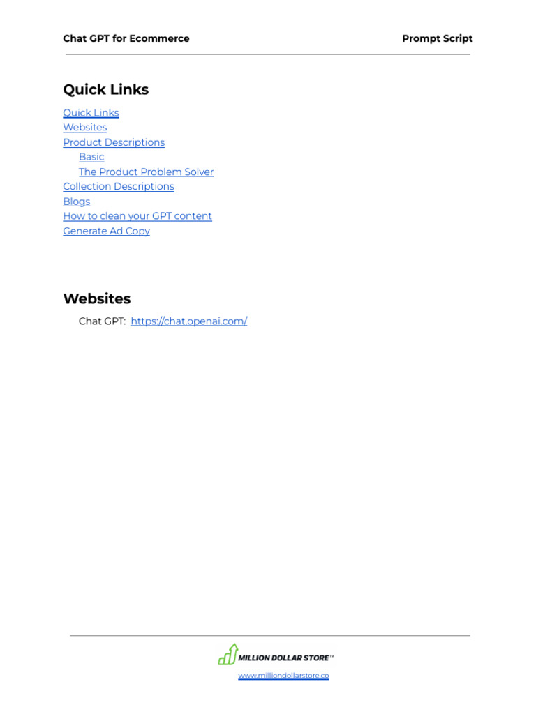 Chat GPT Ecommerce Prompts - MAKE A COPY | PDF | Copywriting | World ... Chat GPT Ecommerce Prompts - MAKE A COPY | PDF | Copywriting | World ...