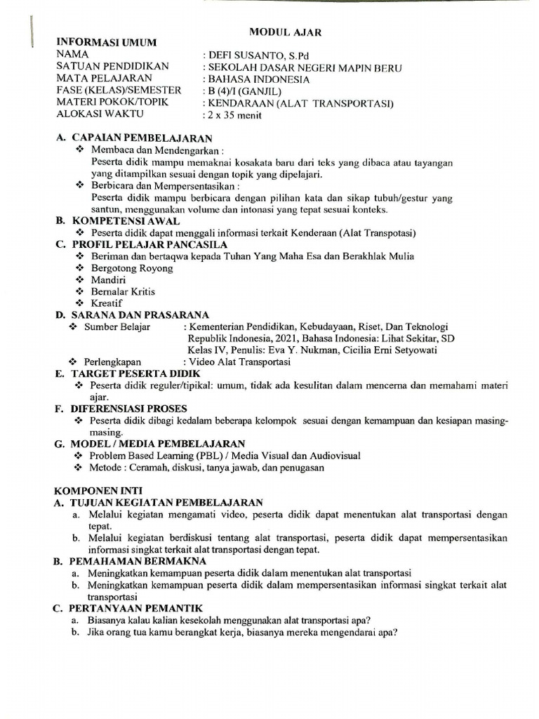 Modul Ajar | PDF