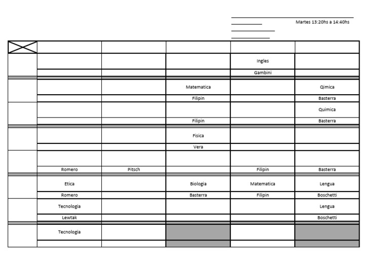 Horario 2C 2024 | PDF
