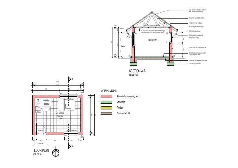 Office Floor Plan and Materials List | PDF | Wall | Brick