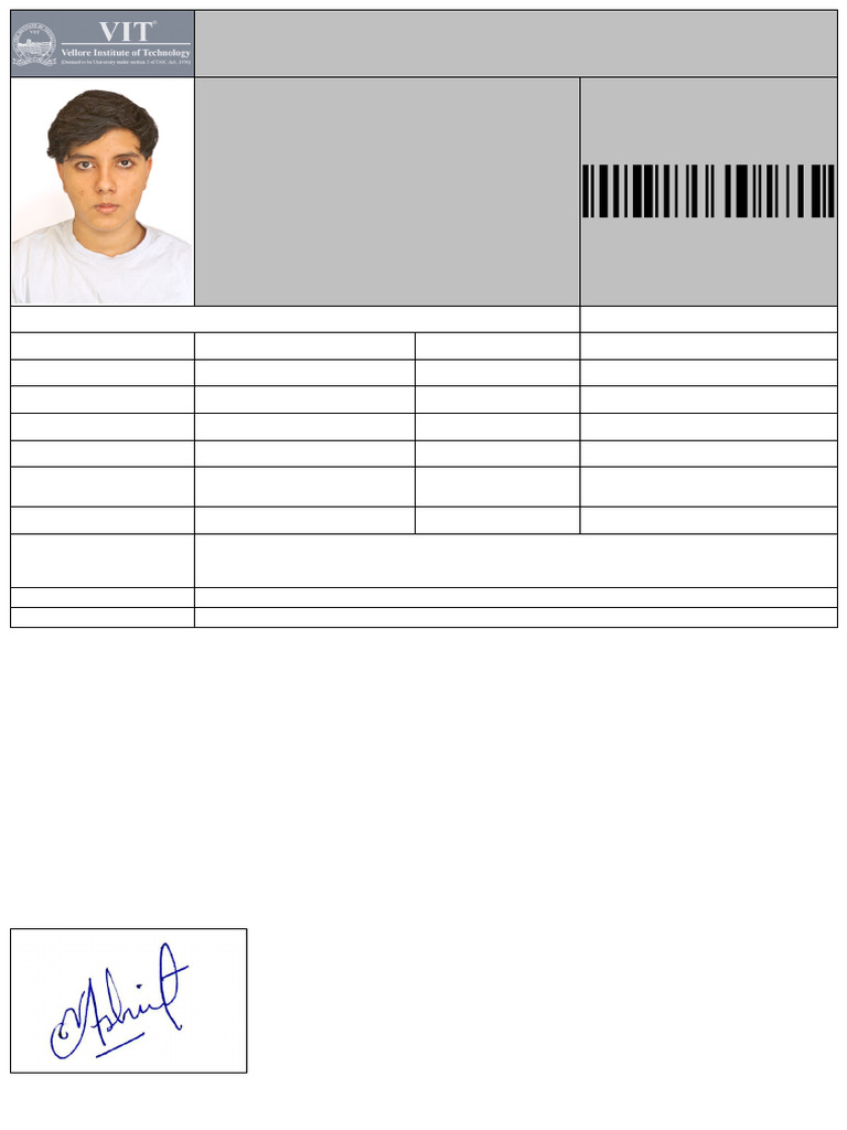 Application No. 2024346487: Application Form For B.Tech. Admissions ...