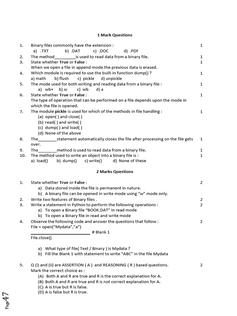 Study Material CS 2023-24 - 2 Data Files | PDF | Parameter (Computer Programming) | Computer File