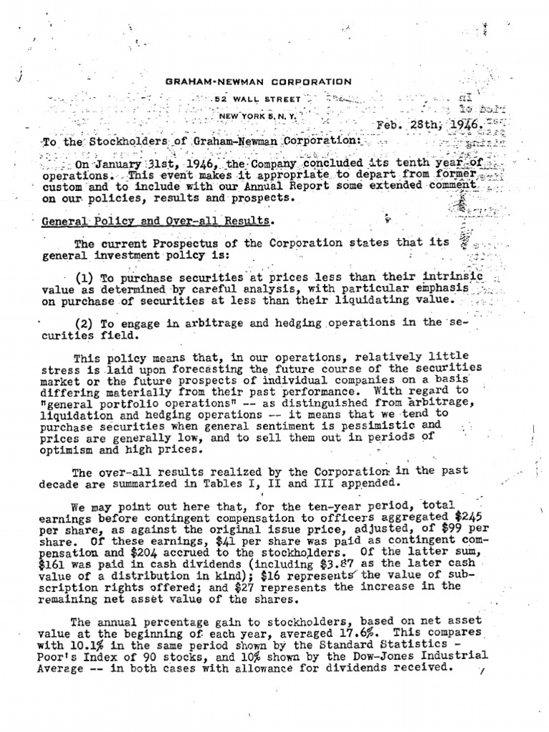 Ben Graham All Letters | PDF