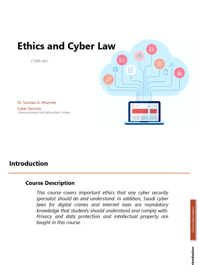 Ethics and Cyber Law | PDF | Copyright | Cybercrime