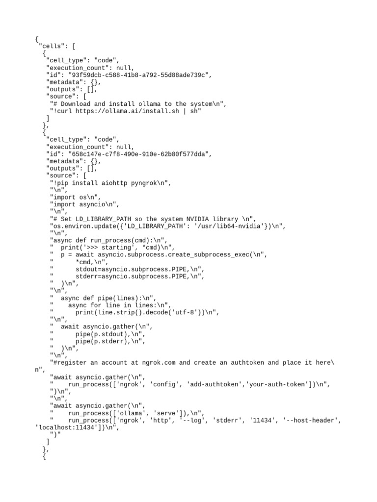 ollama-ai-colab.ipynb | PDF | Software Engineering | Computing ollama-ai-colab.ipynb | PDF | Software Engineering | Computing