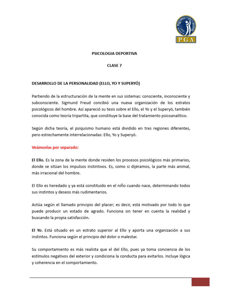 Clase 7b - Psicodep - Ello Yo y Superyo | PDF | Carné de identidad | Ciencias del comportamiento