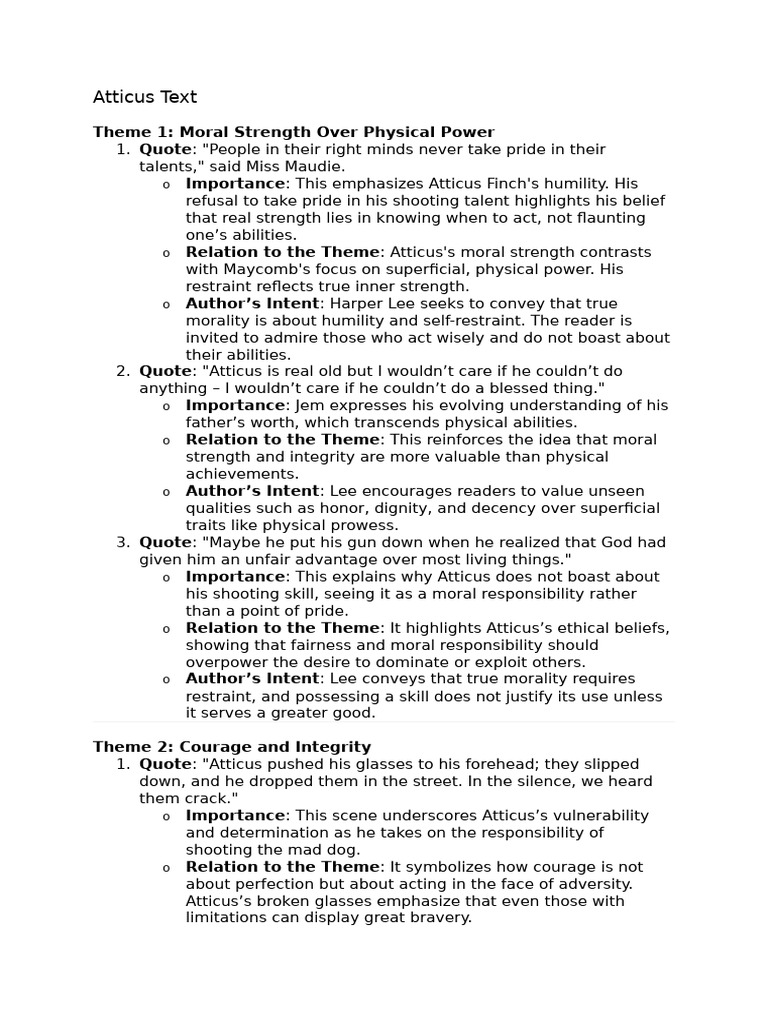 Atticus | PDF | To Kill A Mockingbird | Courage