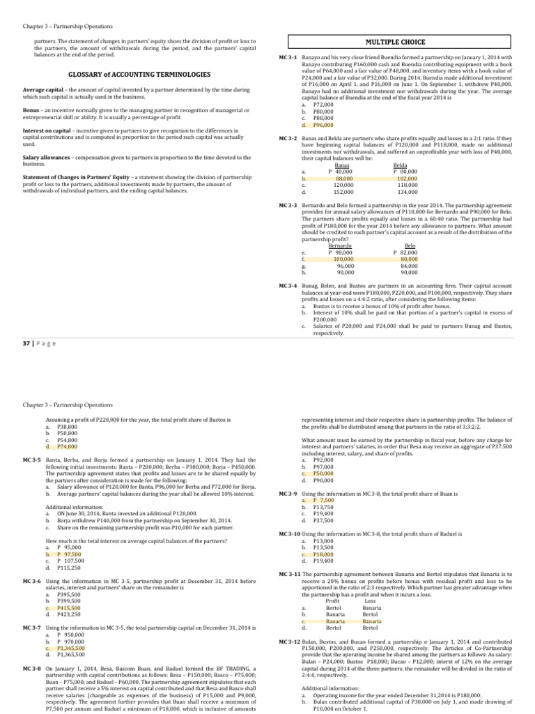 Operation Problem&Theories | PDF | Partnership | Business Economics