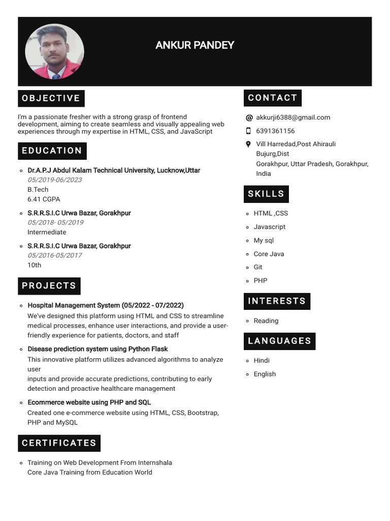 CV 2024060710435439 | PDF | Computing | Computer Programming