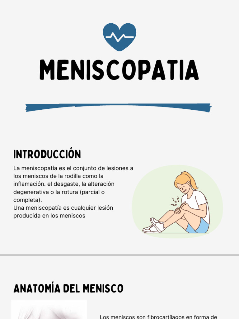Meniscopatía: Lesiones y Diagnóstico | PDF | Medicina CLINICA ...