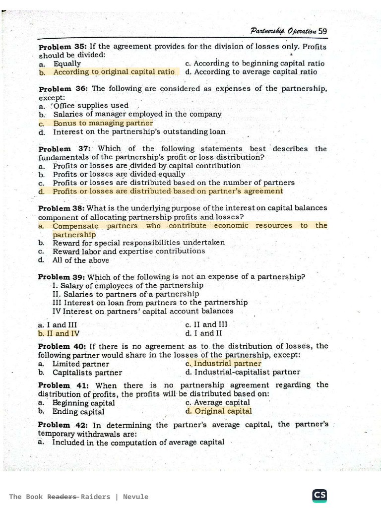 Operation Theories | PDF | Partnership | Interest