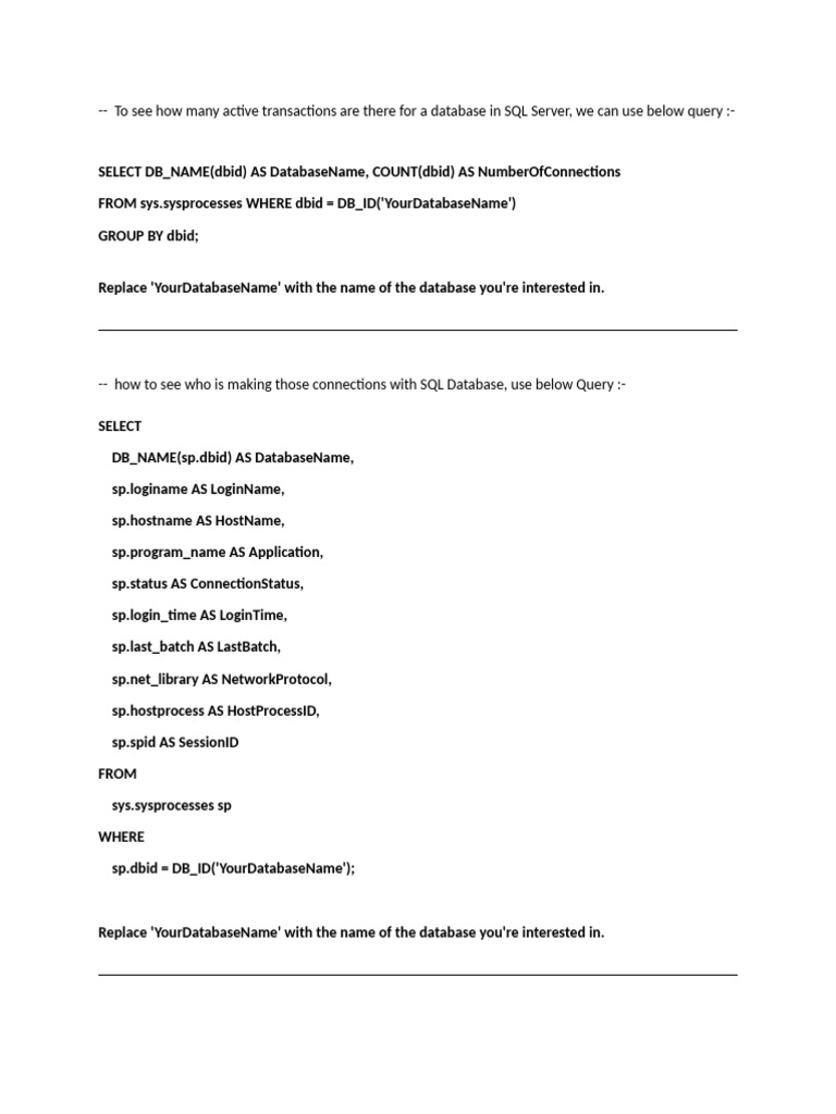 Sql Connections Pdf 