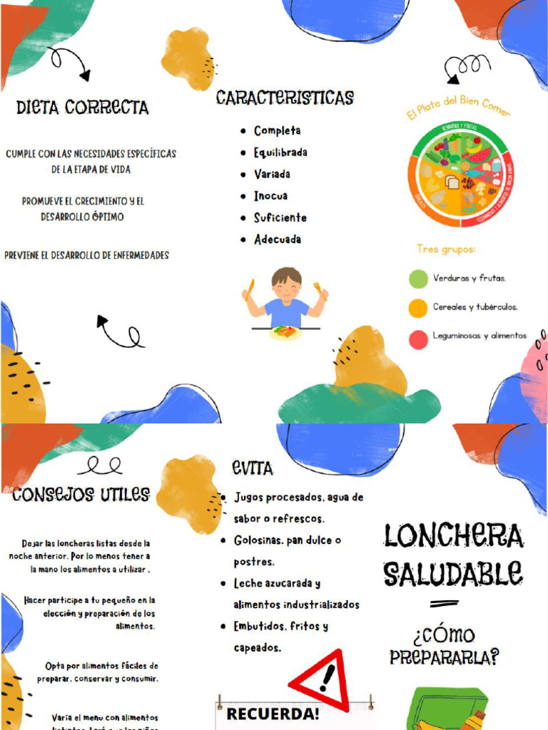 Triptico Lonchera Saludable | PDF