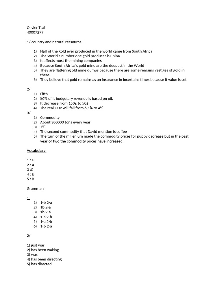 Homework Week 2 | PDF