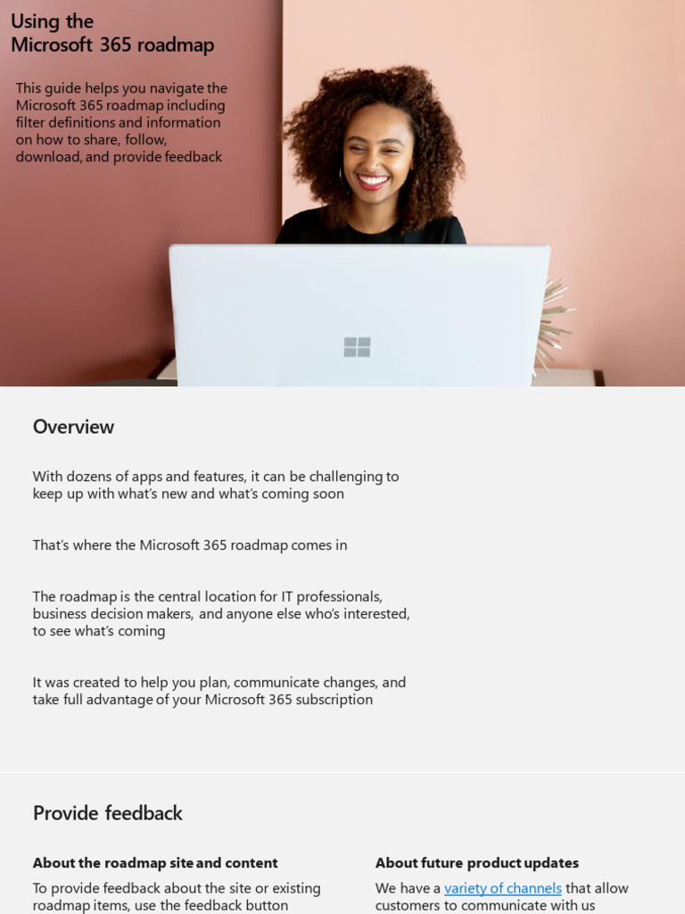 Navigating the Microsoft 365 Roadmap | PDF | Cyberspace | World Wide Web