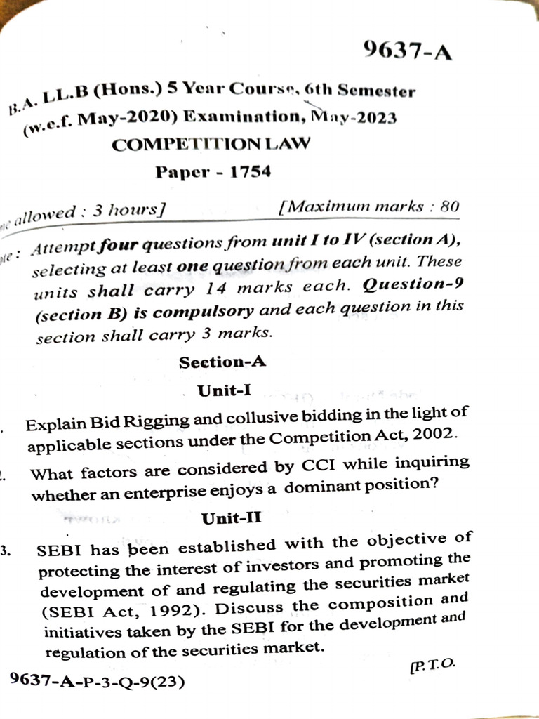 Competition Ques-Paper | PDF | Economies | Justice