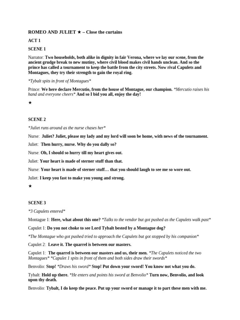 Last Lines of Romeo and Juliet | PDF | Characters In Romeo And Juliet ...