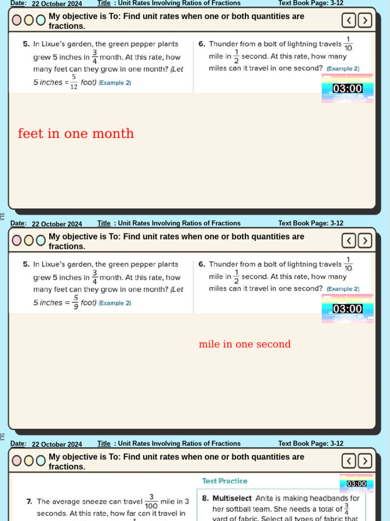 Unit Rates with Fractional Quantities | PDF | Ratio | Books