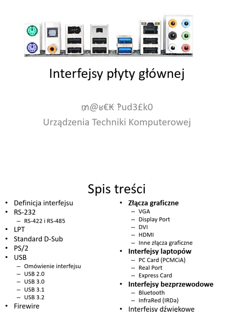 Interfejsy Plyty Glownej | PDF