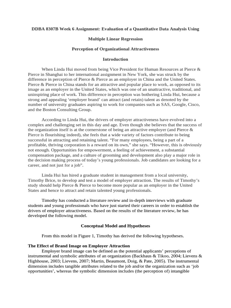 USW1 DDBA 8307B Week06 Assignment | PDF | Linear Regression | Multicollinearity