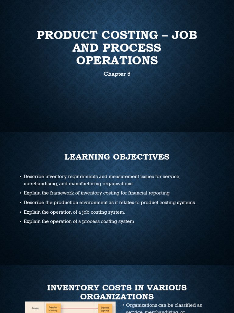 Product Costing in Job and Process Operations | PDF | Cost Of Goods ...