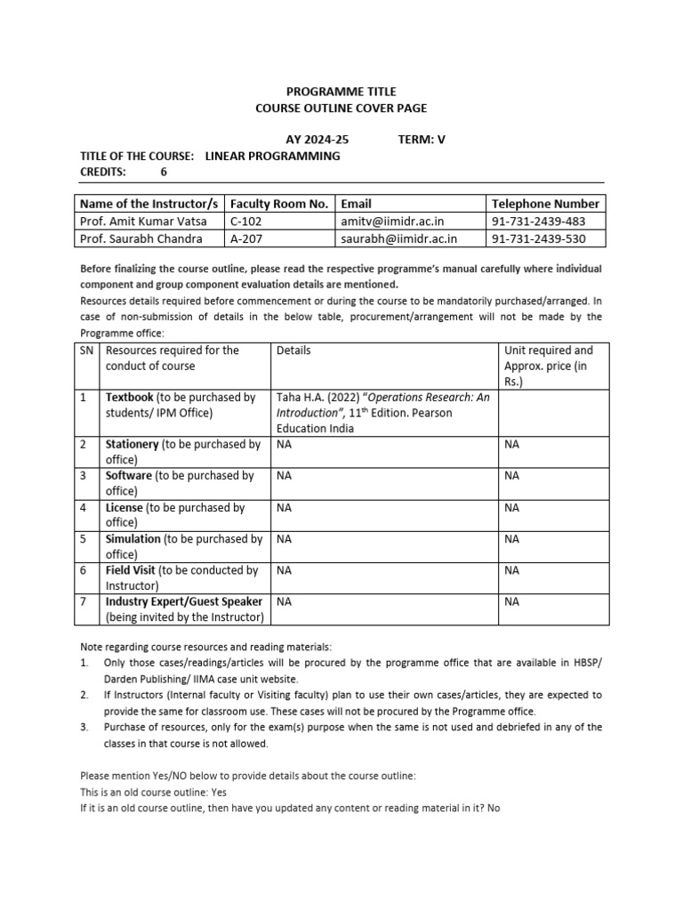 Linear Programming IPM 2023 Term V | PDF | Linear Programming ... Linear Programming IPM 2023 Term V | PDF | Linear Programming ...