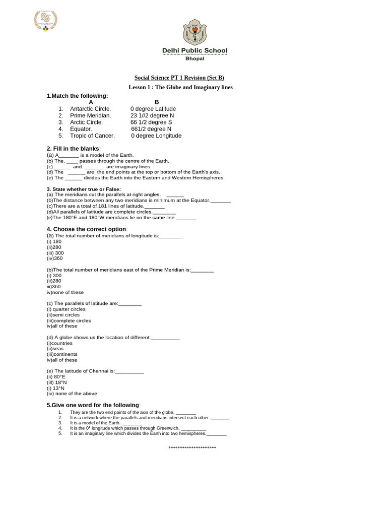 Lesson 1 (Set B) | PDF