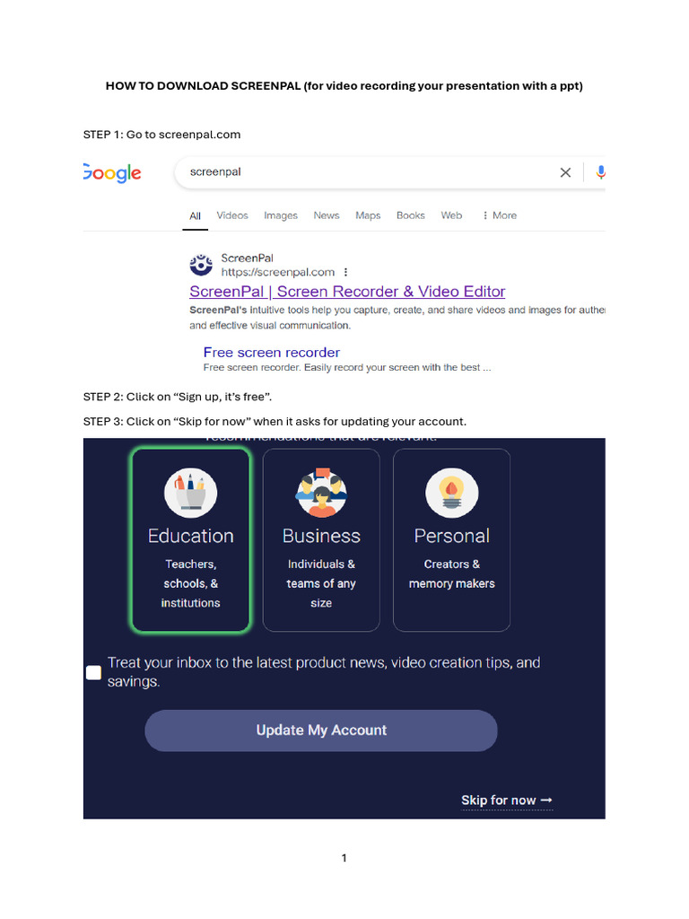 How To Download Screenpal | PDF