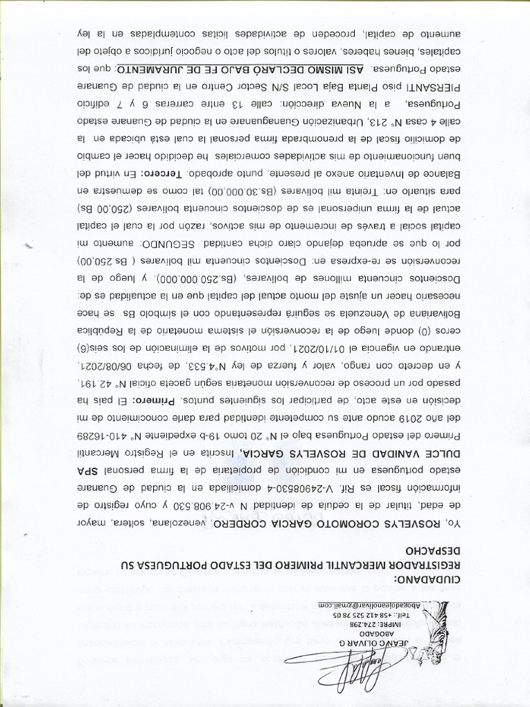 Acta Spa Dulce Vanidad 1 | PDF