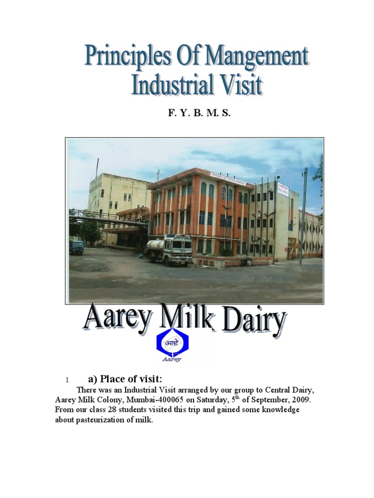Aarey Milk Dairy | PDF | Milk | Business