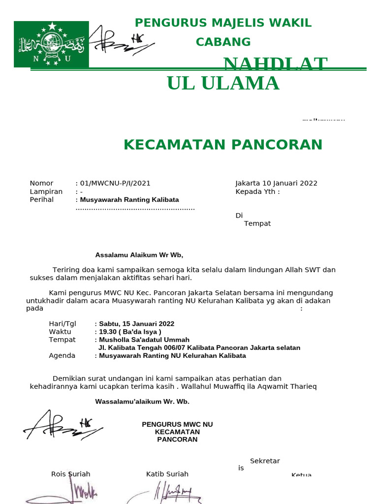 A2 MWC Undangan 1233musran | PDF
