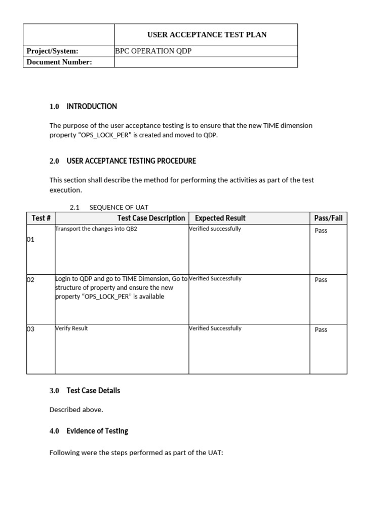 INC05733470 UAT Test Results | PDF