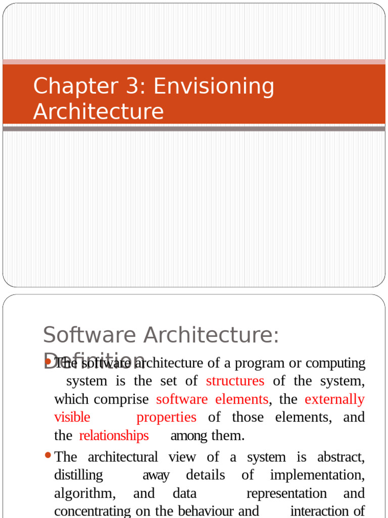 Chapter 3 Envisioning Architecture | PDF | Software Architecture | System