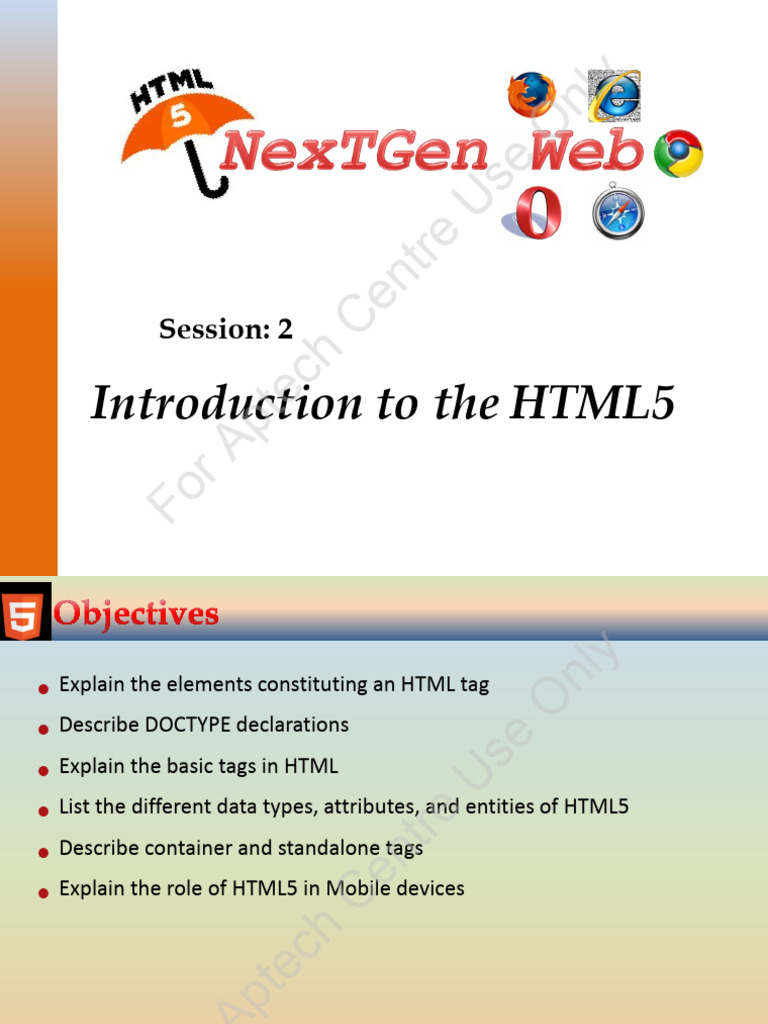 HTML5 XP - Session 2 - Done | PDF | Html | Html Element