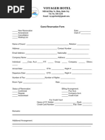Hotel Guest Registration Form | PDF