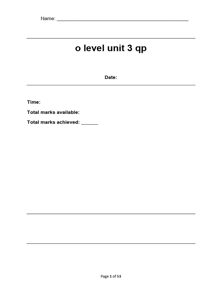 O Level Physics Unit 3 QP | PDF | Electromagnetic Spectrum | Electromagnetic Radiation