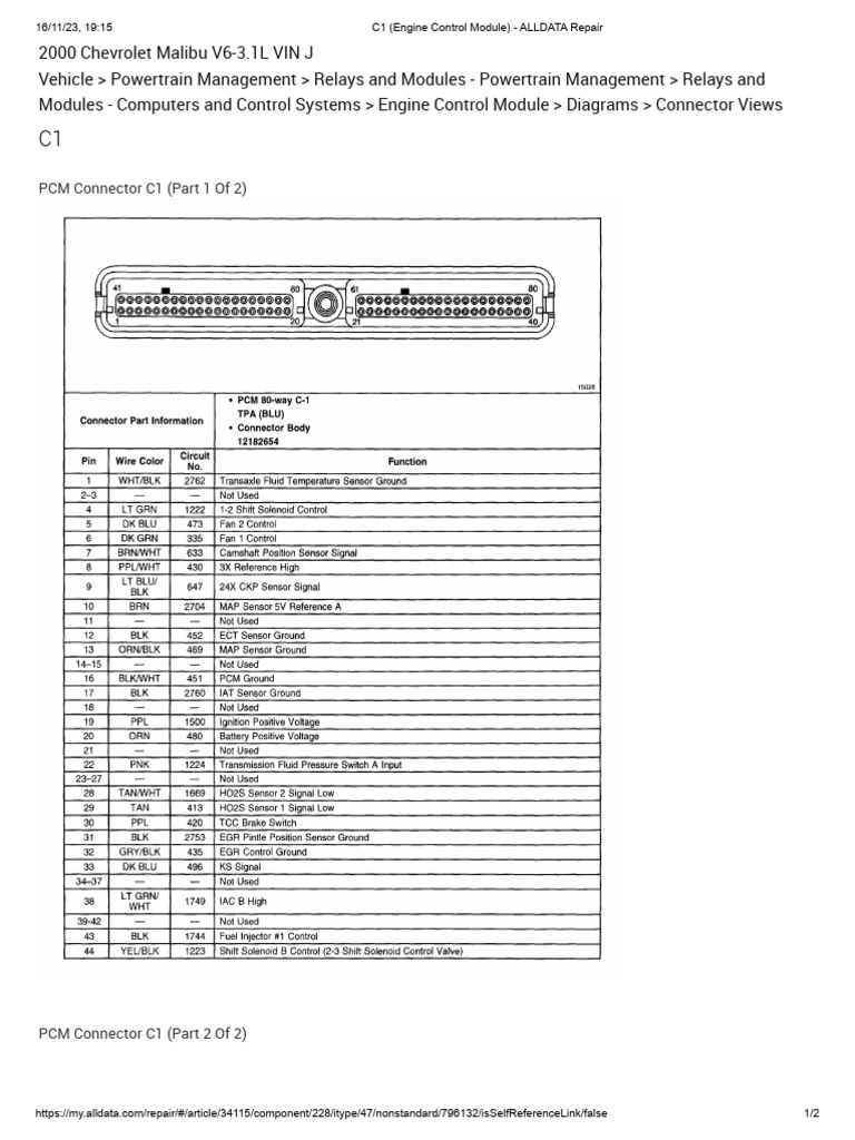 C1 (Engine Control Module) | PDF