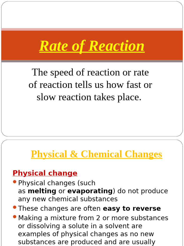 6.2 Rate of Reaction | PDF | Reaction Rate | Catalysis