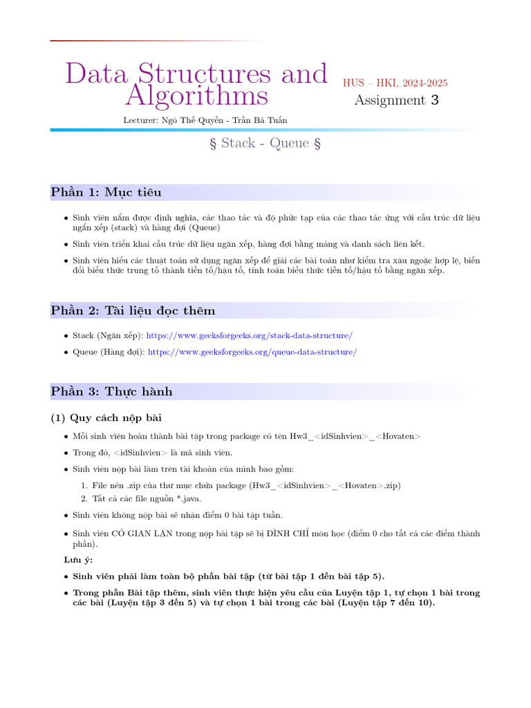 DSA TH3 Stack&Queue | PDF